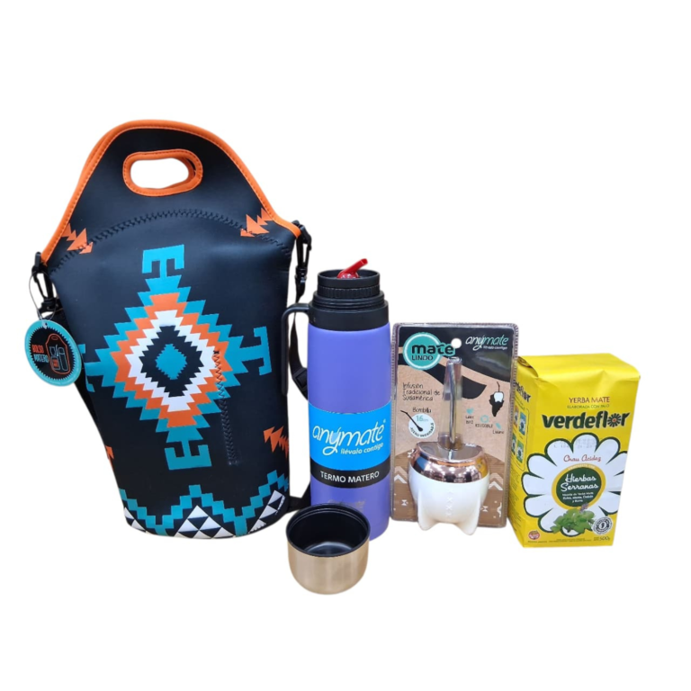 Pack bolso Matero + Termo 900ml + Yerba 500g + Mate – Homar